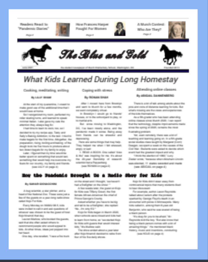 Blue & Gold Newspaper